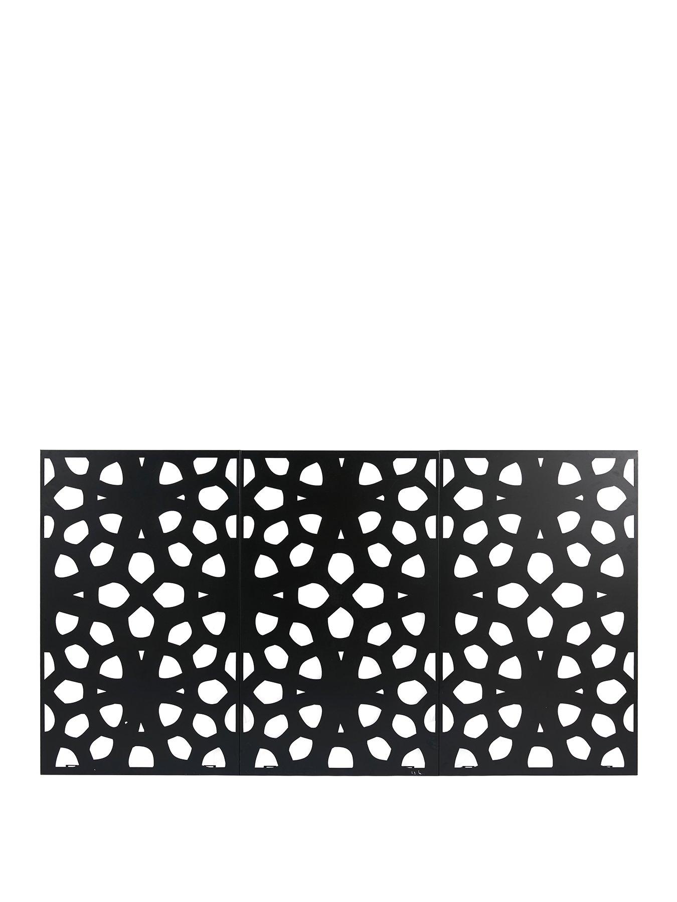 Very Home Horizontal Metal Garden Screen Dot Wall Mounting (3 Sheets ...