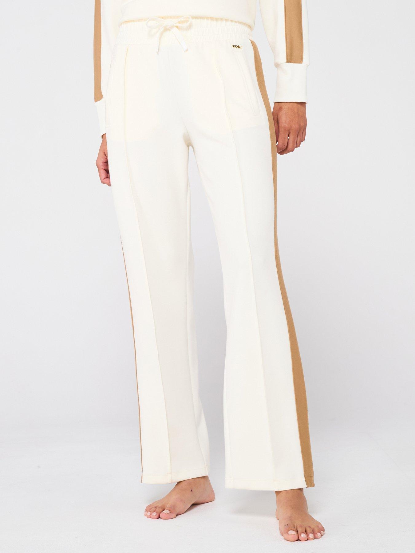 BOSS Dual Wide Leg Lounge Pant - White | littlewoods.com