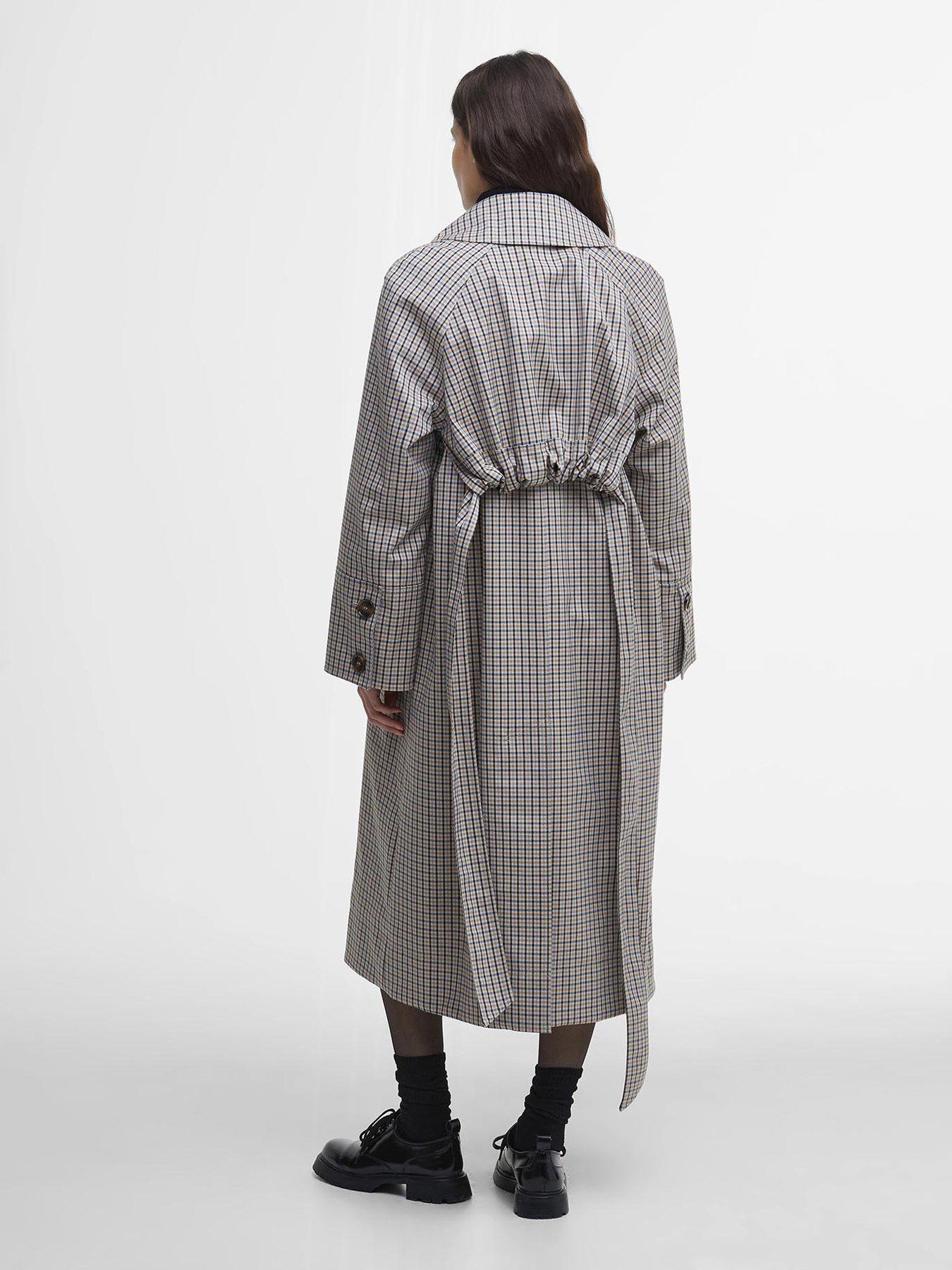 Barbour Beatrix Check Showerproof Trench Coat - Multi | Littlewoods
