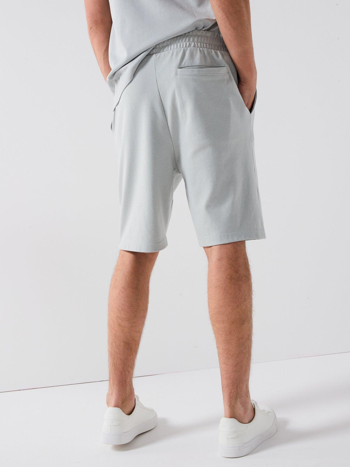 Very Man Interlock Pleated Short - Light Grey | Littlewoods