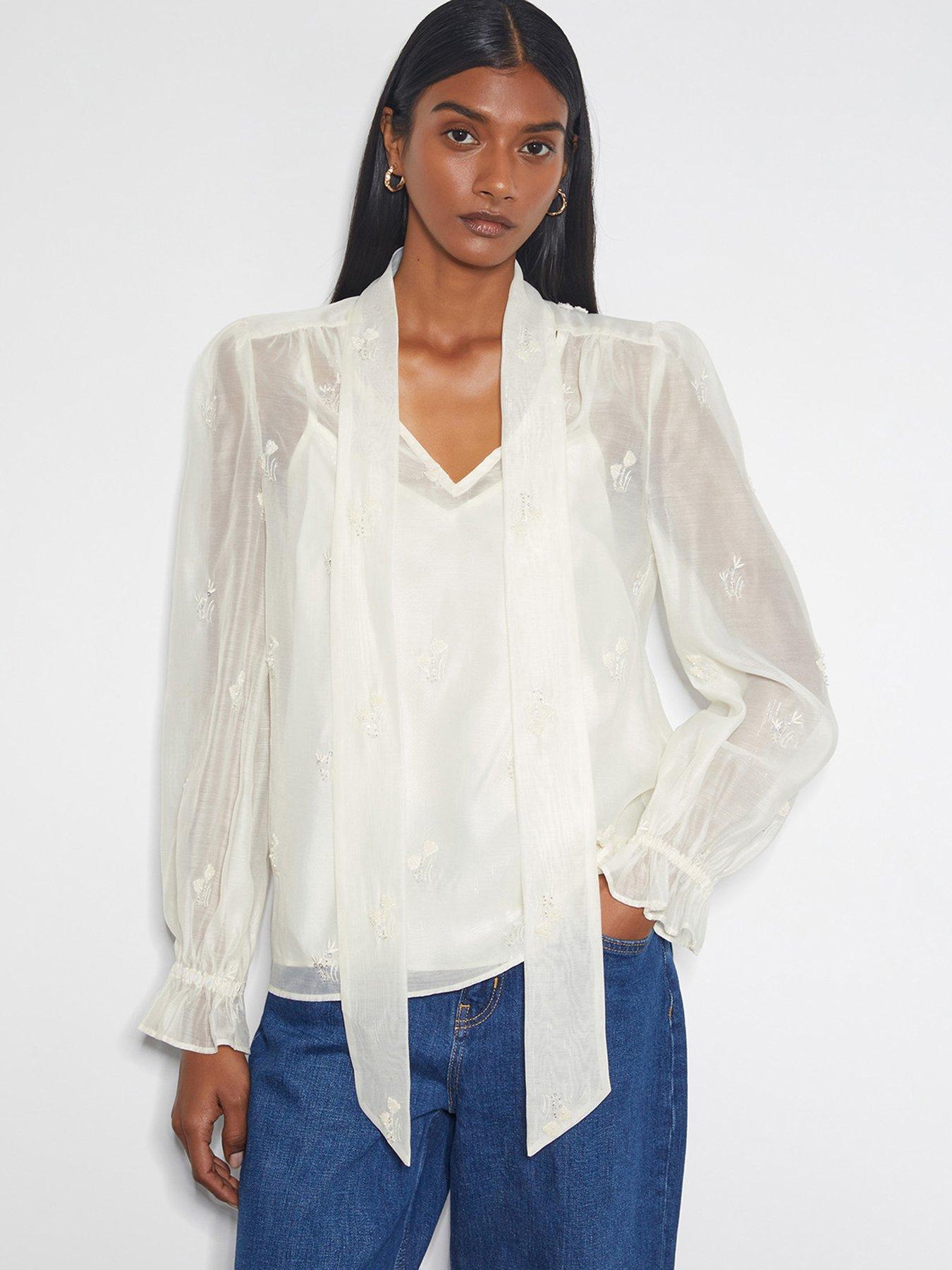 Monsoon Mae Blouse - Cream | Littlewoods