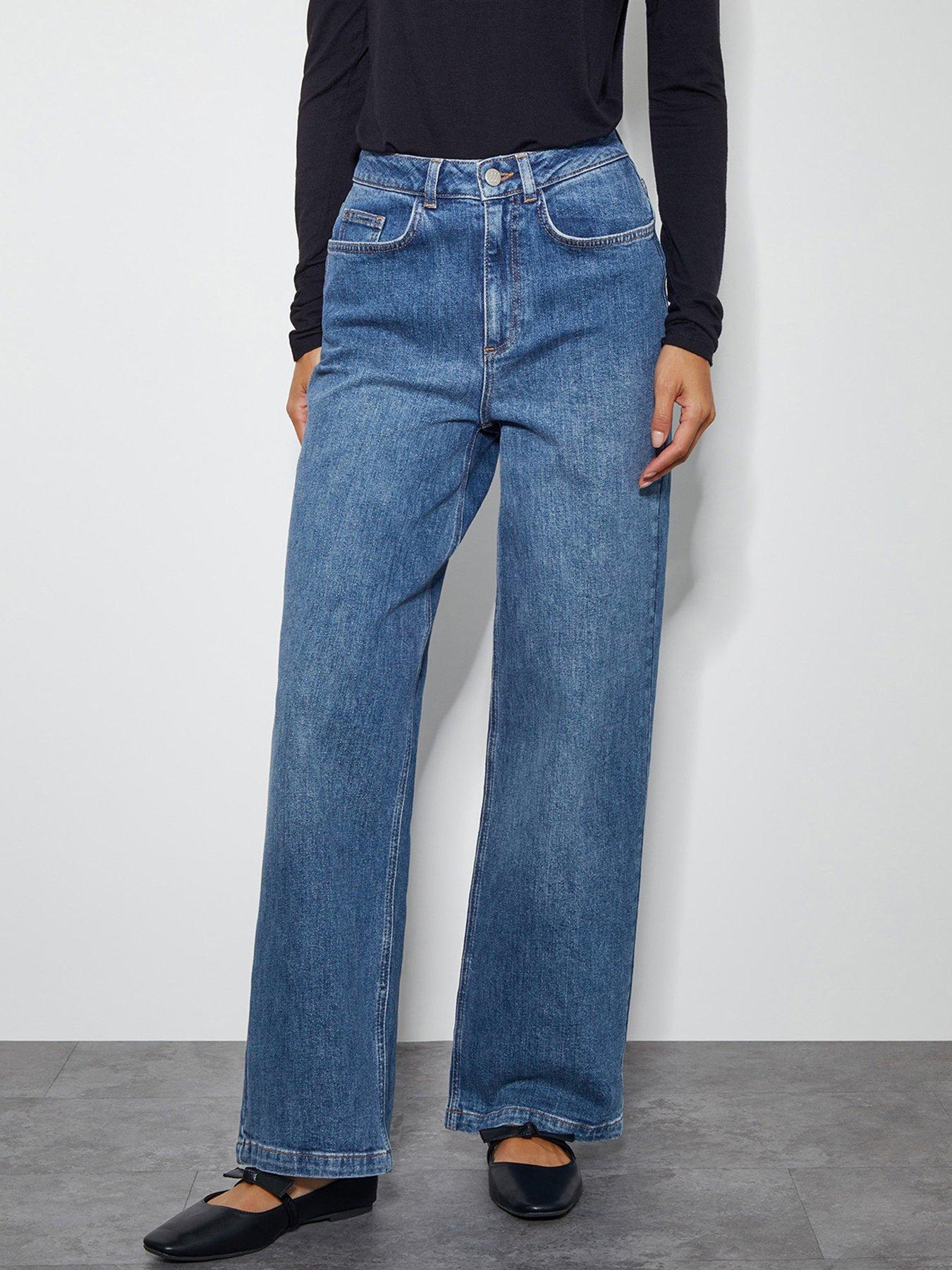 Monsoon Ruby Wide Leg Jeans - Blue | Littlewoods