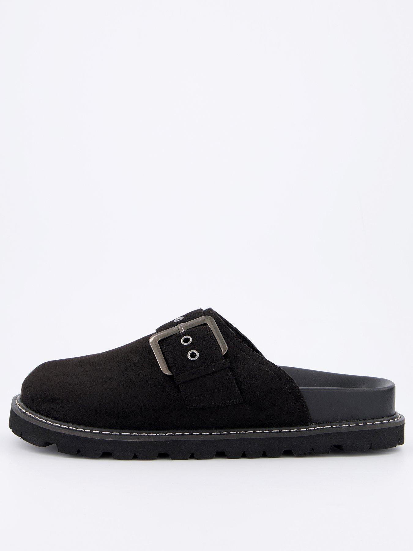 V by Very Closed Toe Mule With Large Buckle - Black | Littlewoods