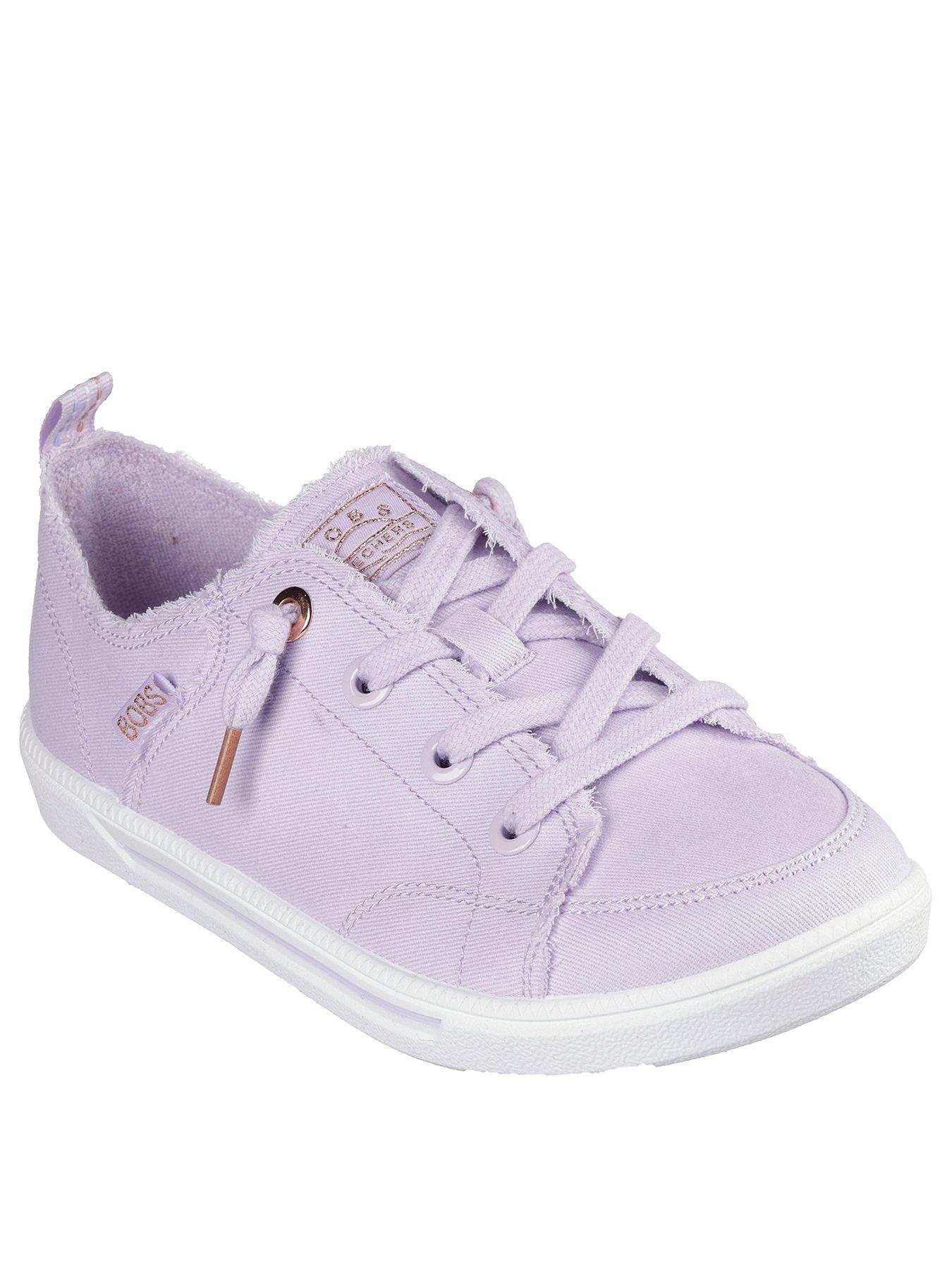 Skechers B Cute 20 Frayed Canvas Deconstructed Faux Lace Slip Ons ...