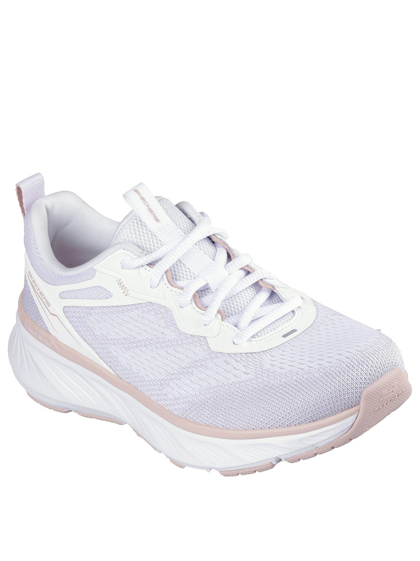 Skechers Edgeride Engineered Knitted Lace-Up Trainer - White Knit ...