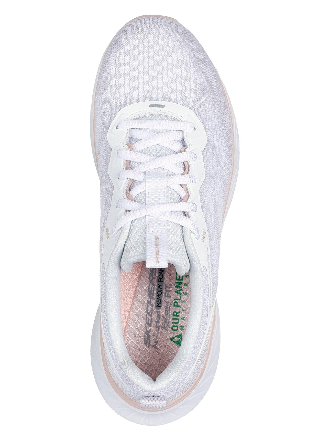Skechers Edgeride Engineered Knitted Lace-Up Trainer - White Knit ...