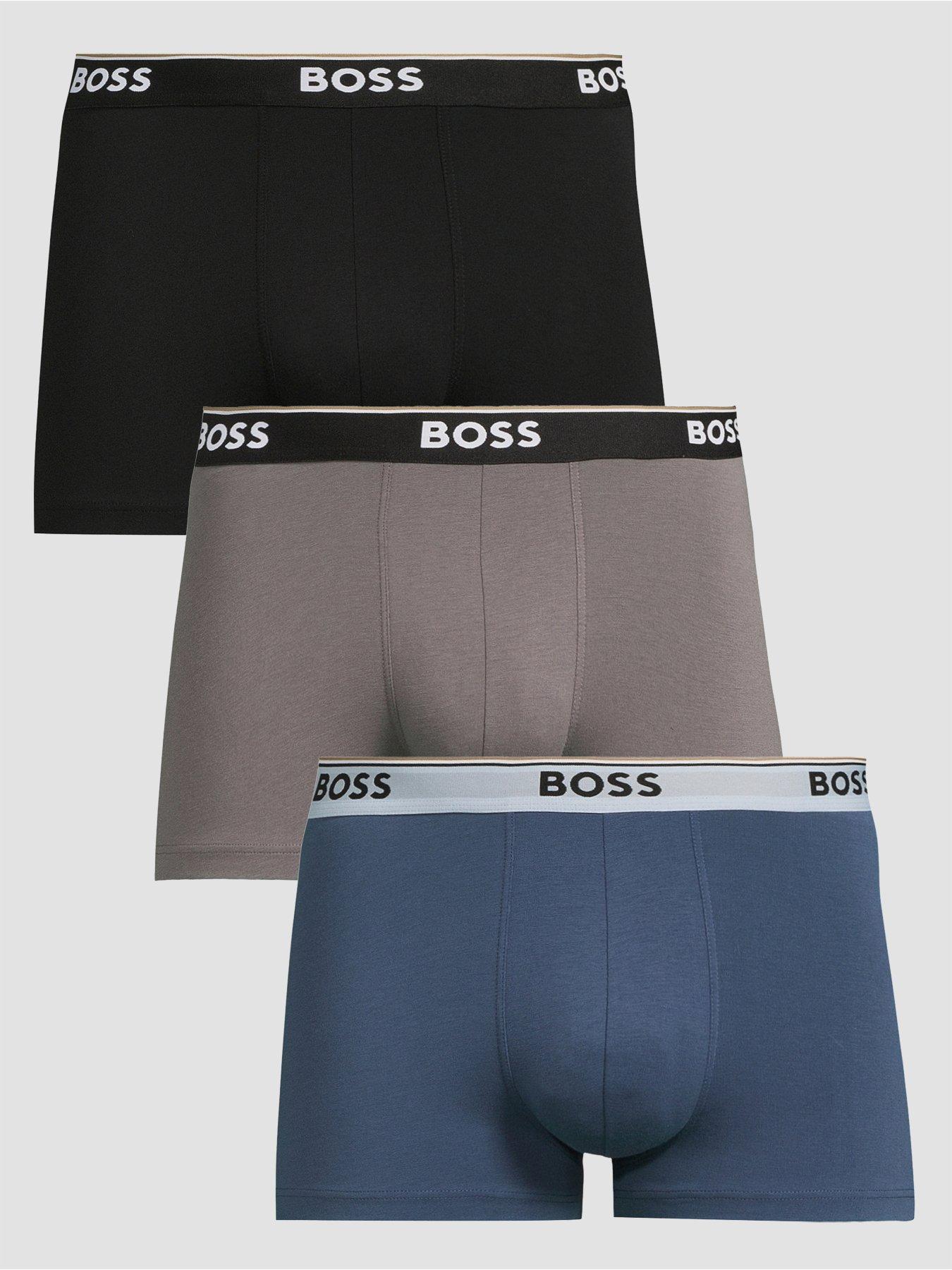 BOSS 3 Pack Power Trunks - Grey/Blue - Multi | littlewoods.com