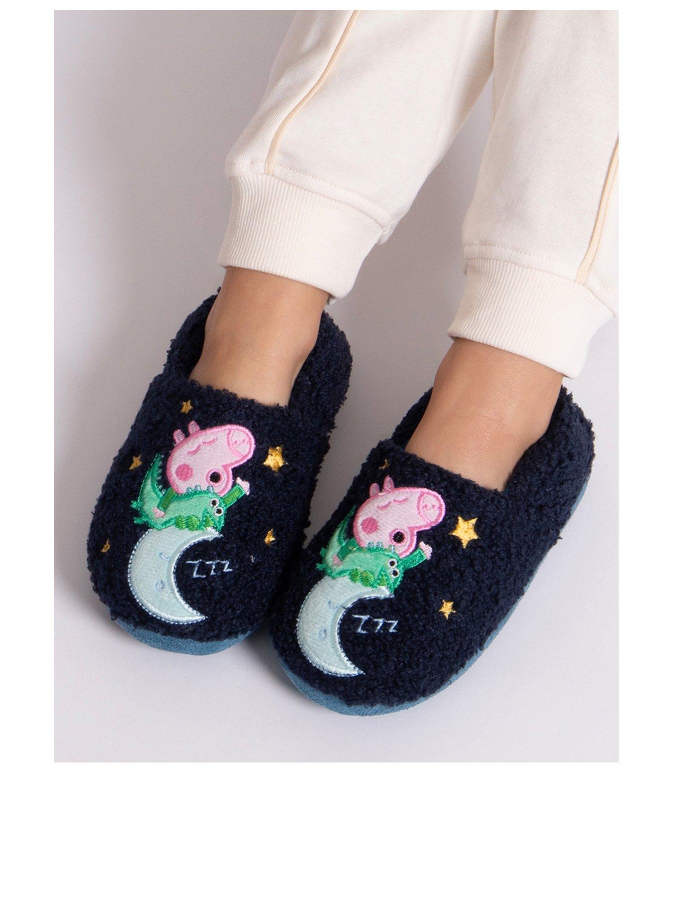 TOTES Kids George Pig Slippers | Littlewoods
