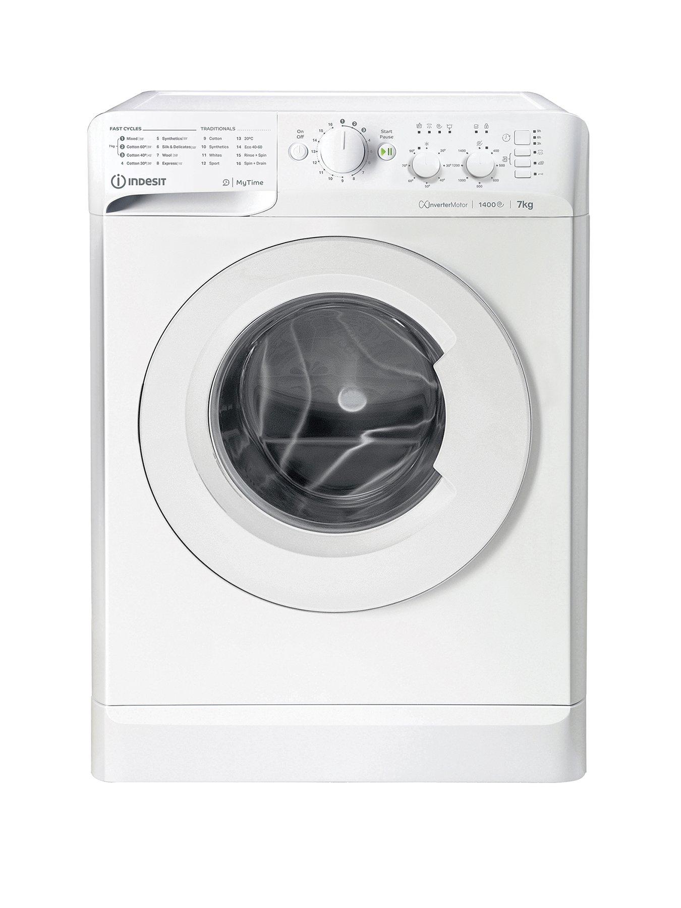 Indesit MTWC 71485 W UK MyTime 7kg Load, 1400 Spin Washing Machine - B Rated, White | Littlewoods