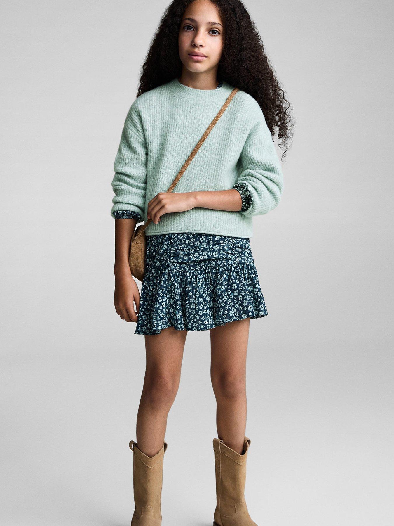 Mango Girls Knitted Jumper - Light Green | littlewoods.com