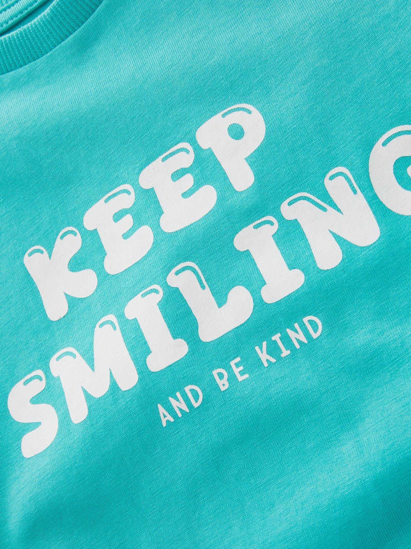 Everyday Boys Short Sleeve Keep Smiling T-Shirt - Multi | Littlewoods