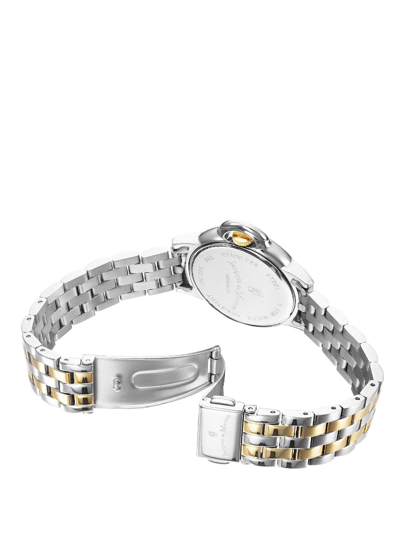 Jacques Du Manoir Swiss-made Grace Two Tone Stainless Steel Bracelet ...