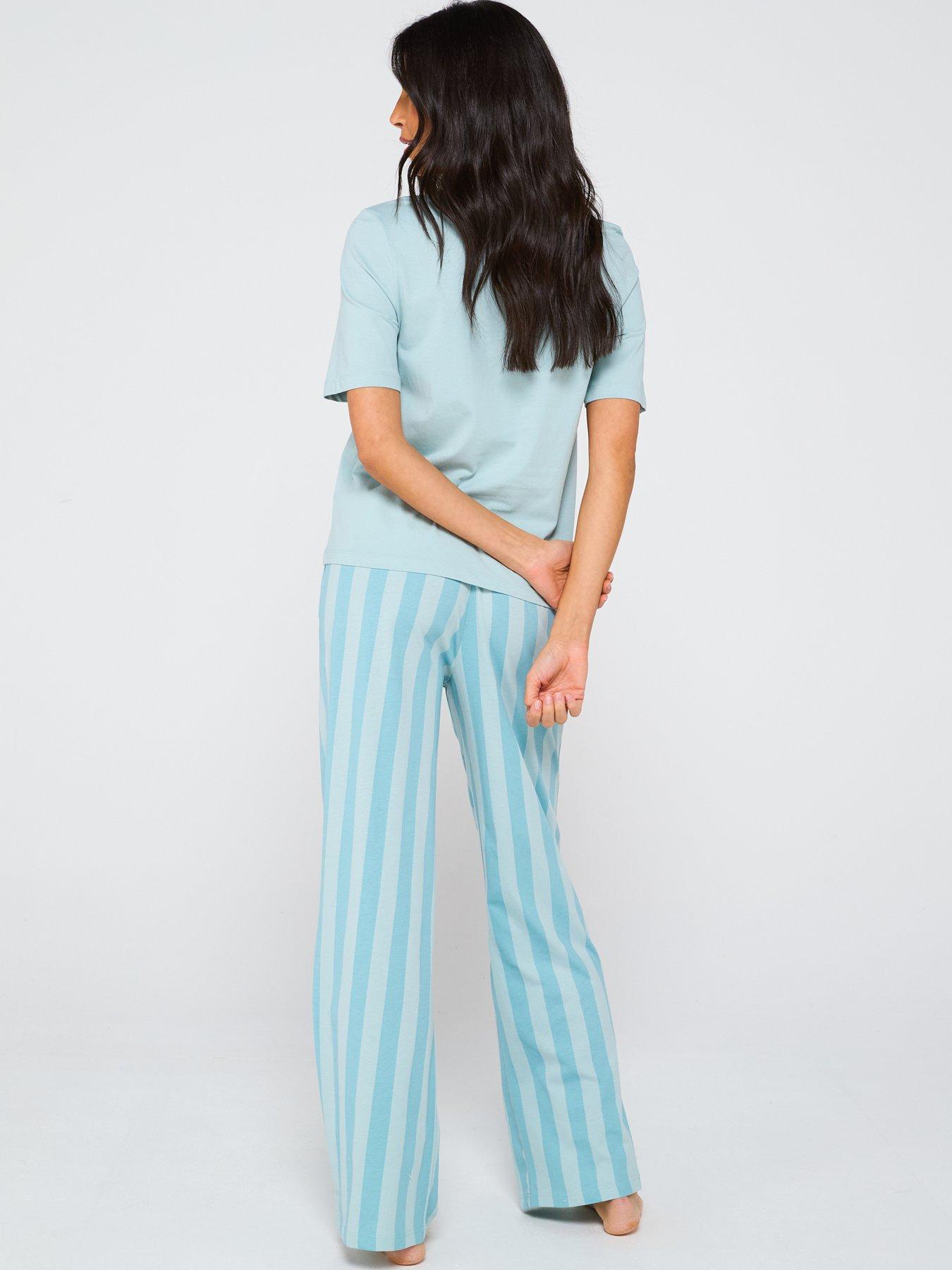 Everyday Jersey Short Sleeve Shell Print Wide Leg Pj Set | Littlewoods