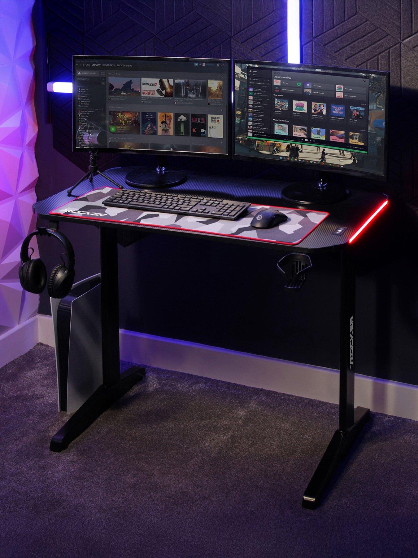 X Rocker Panther RGB desk | Littlewoods