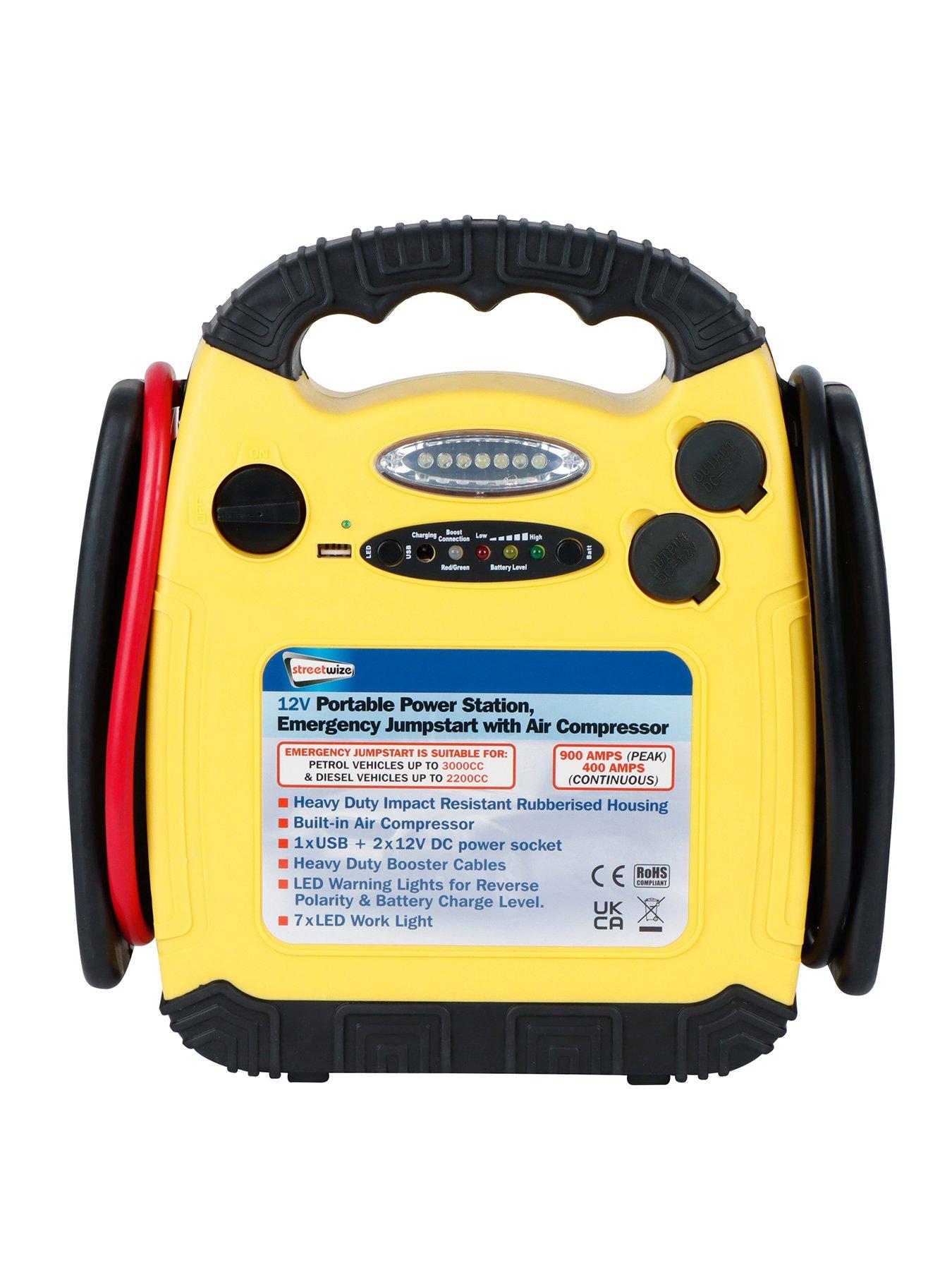 Streetwize 900 Amp Emergency Jump Start Rechargable Power Pack ...