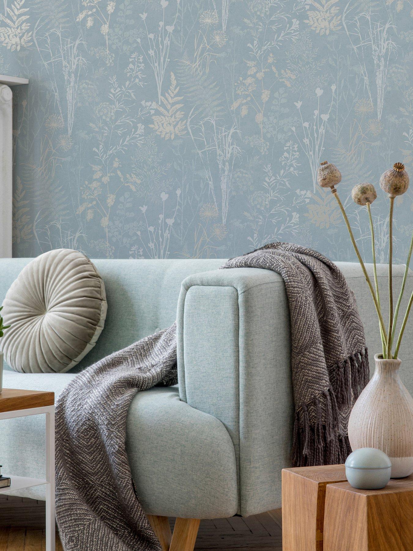 Superfresco Easy Organics Wallpaper - Duck Egg | littlewoods.com