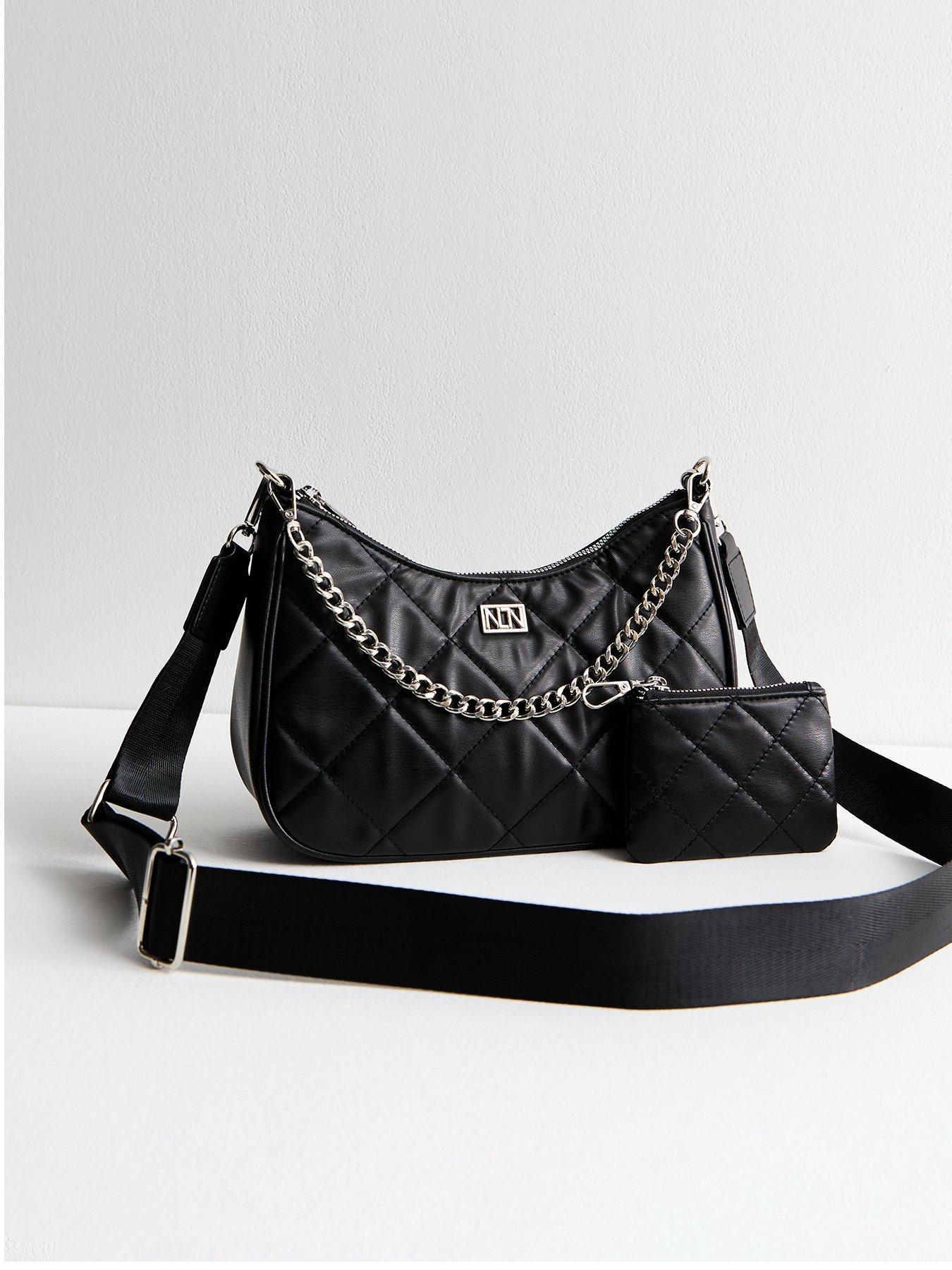 New Look Black Faux Leather Crossbody Bag And Purse | littlewoods.com