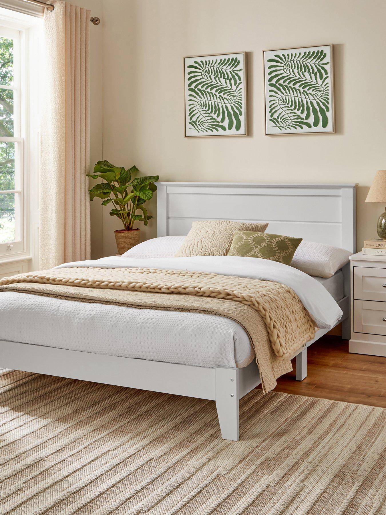 Very Home Atlanta Bed Frame with Mattress Options (Buy & SAVE!) - White ...