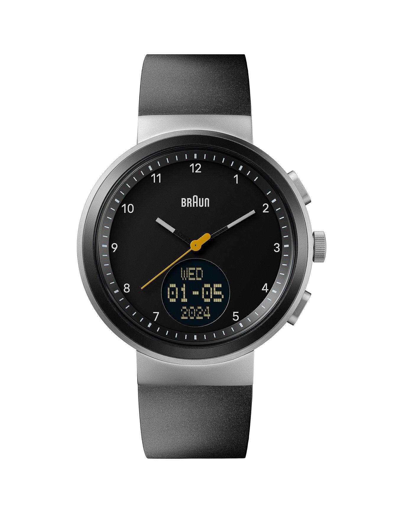 Braun Step Counter Watch with Silicon Black Strap | Littlewoods