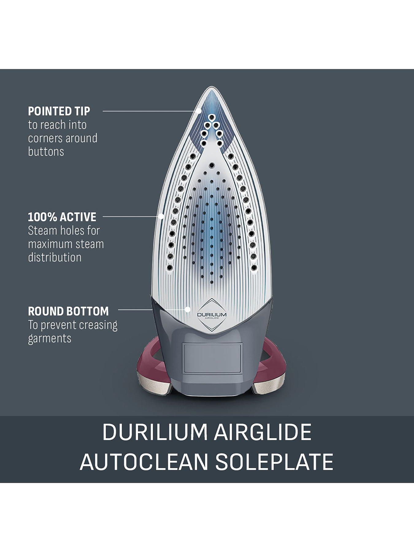 Tefal Ultraglide + Steam Iron, Ruby & White | Littlewoods