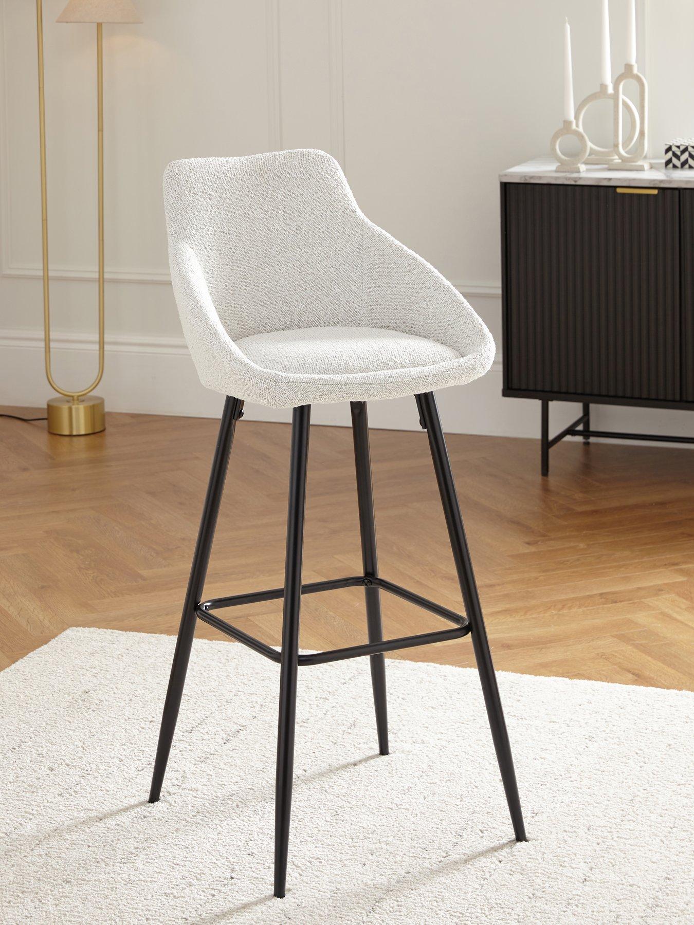 Very Home Dahlia Bar Stool - Cream Boucle - FSC® Certified | Littlewoods