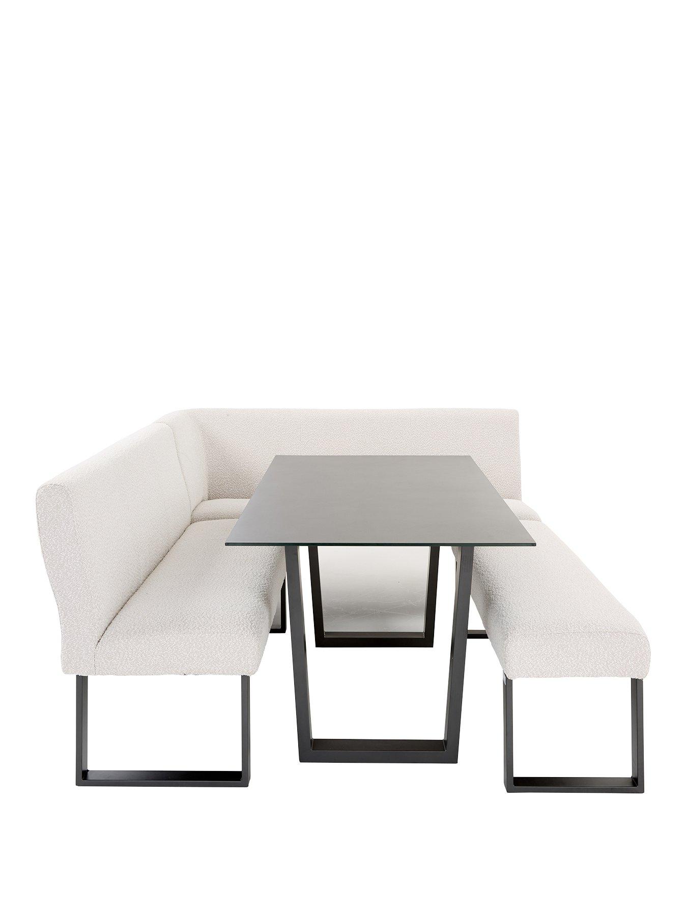 The Very Collection Nevada 160 cm Long Dining Table + Corner Seat and ...
