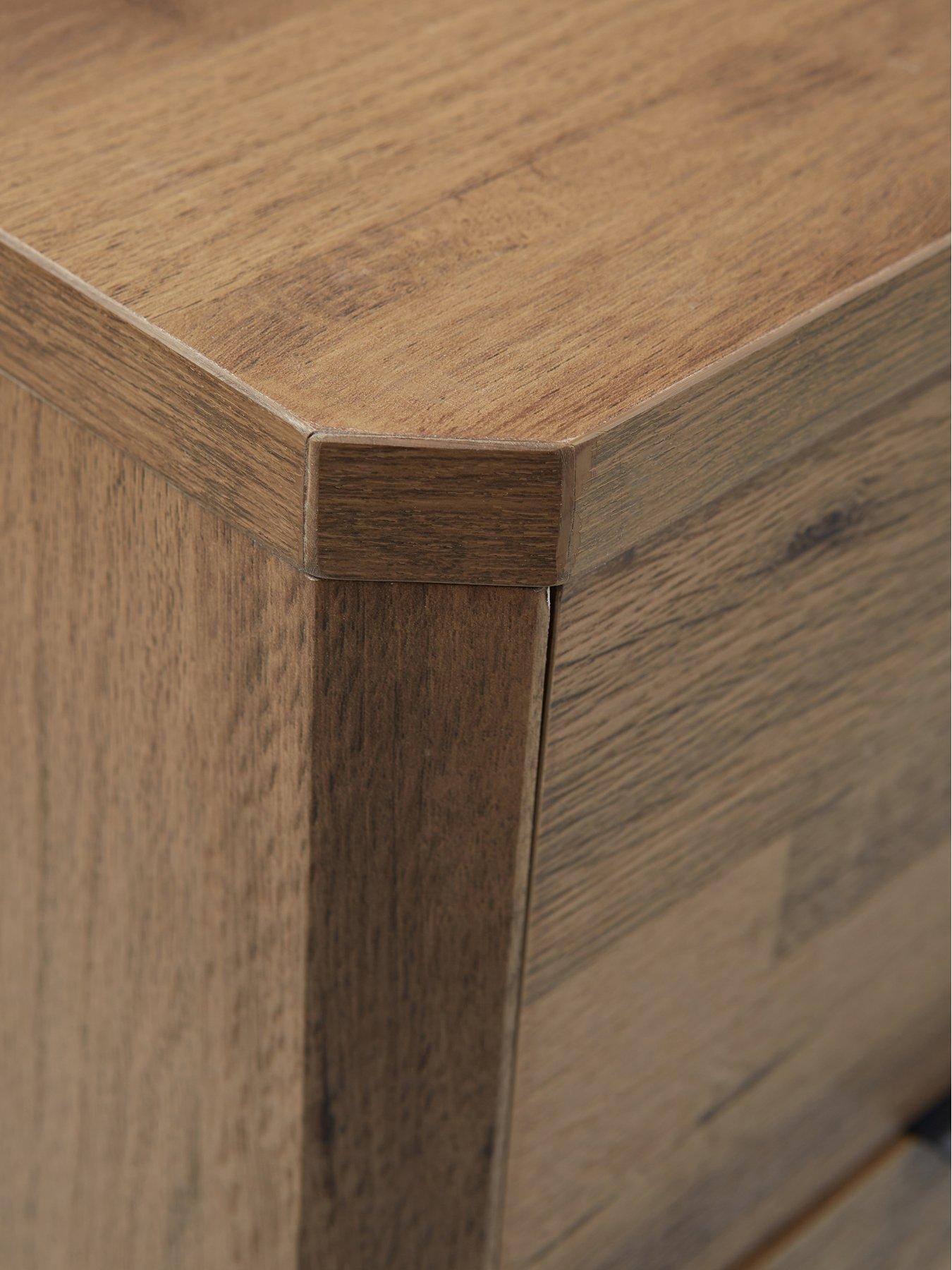 The Very Collection Harlem 2 Drawer Bedside Chest - Mid Oak Effect ...