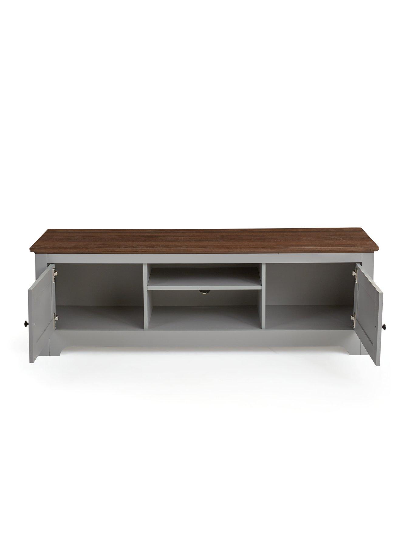 Very Home New Devon TV Unit - Grey/Walnut - fits up to 55 inch TV - FSC ...