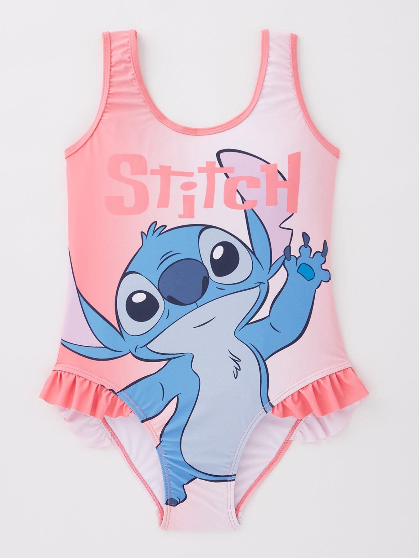Disney Lilo & Stitch Stitch Swimming Costume - Pink | Littlewoods
