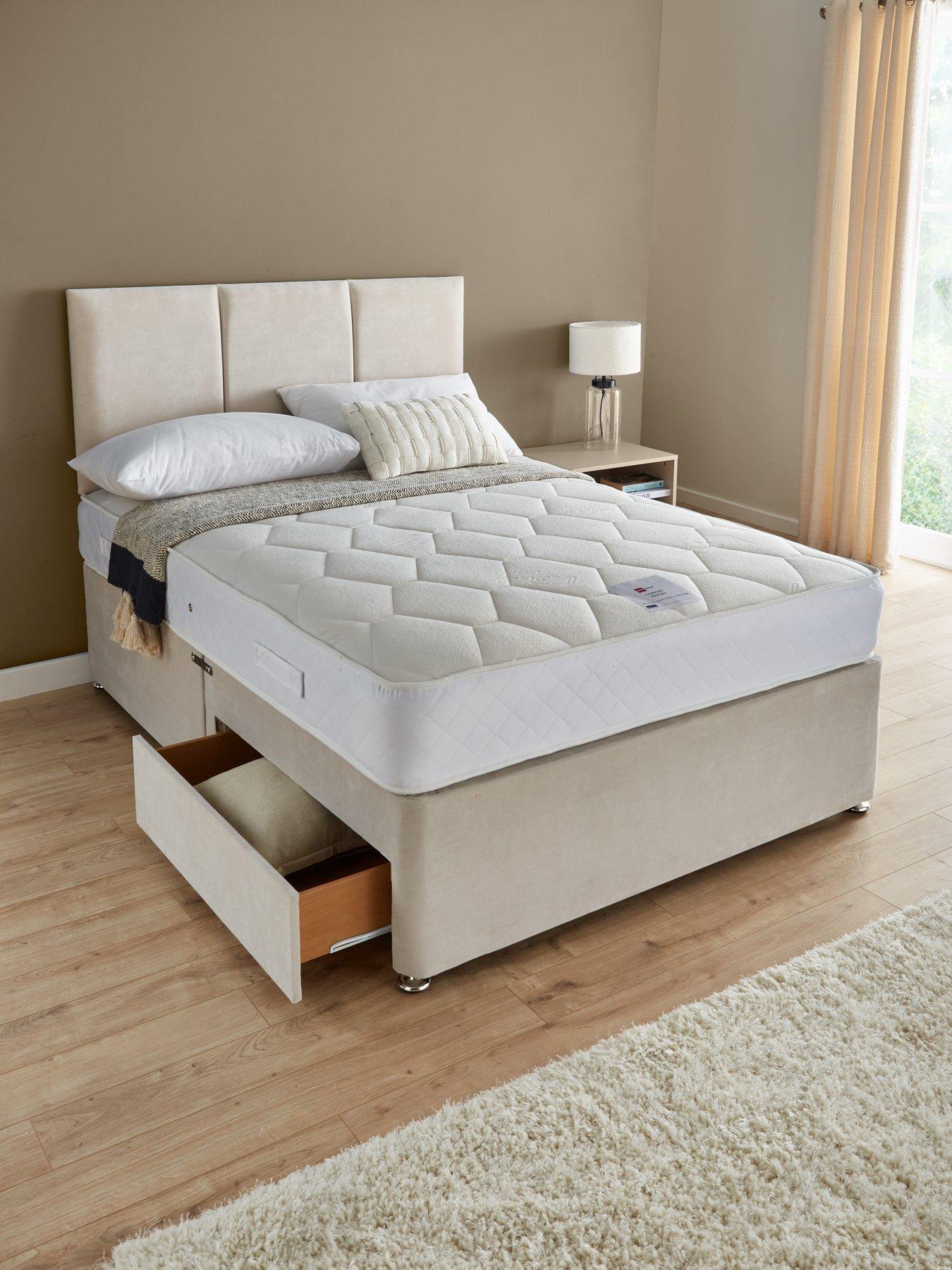 Very Home Sheridan Divan Base, Comfort Memory Mattress and Headboard ...