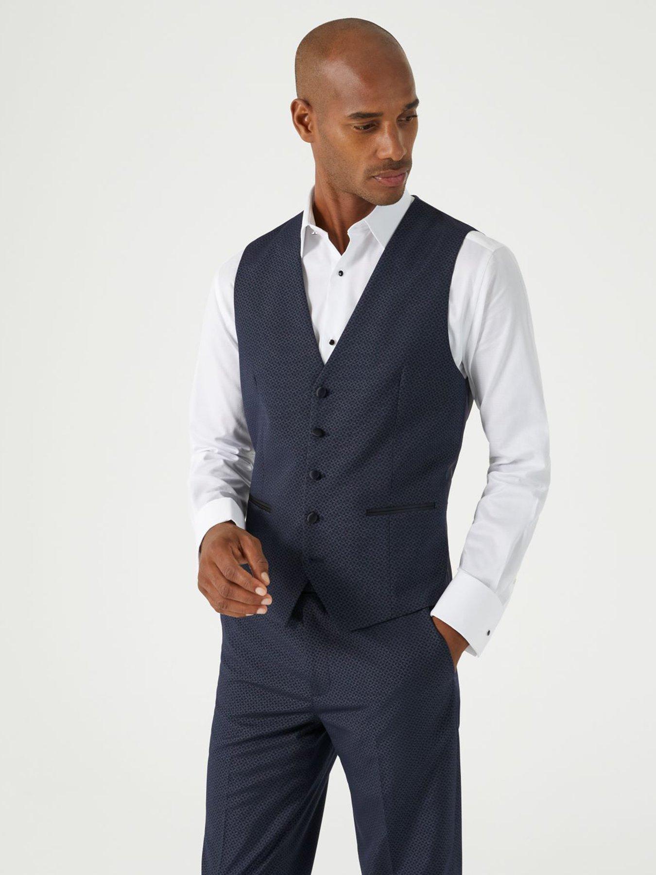 Skopes Cuba Standard Tuxedo Waistcoat - Navy | Littlewoods