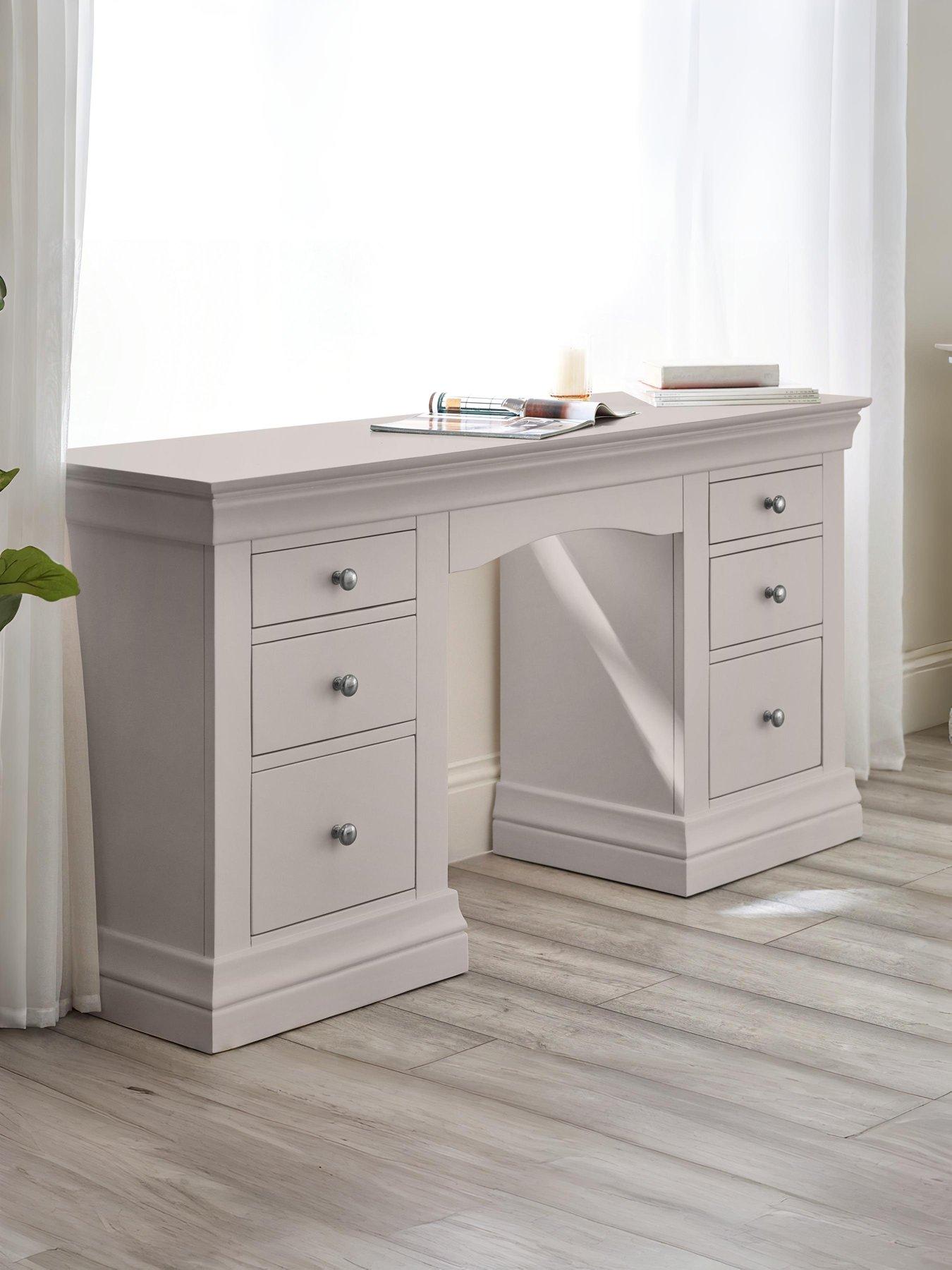 Julian Bowen Clermont Dressing Table Light Grey | Littlewoods