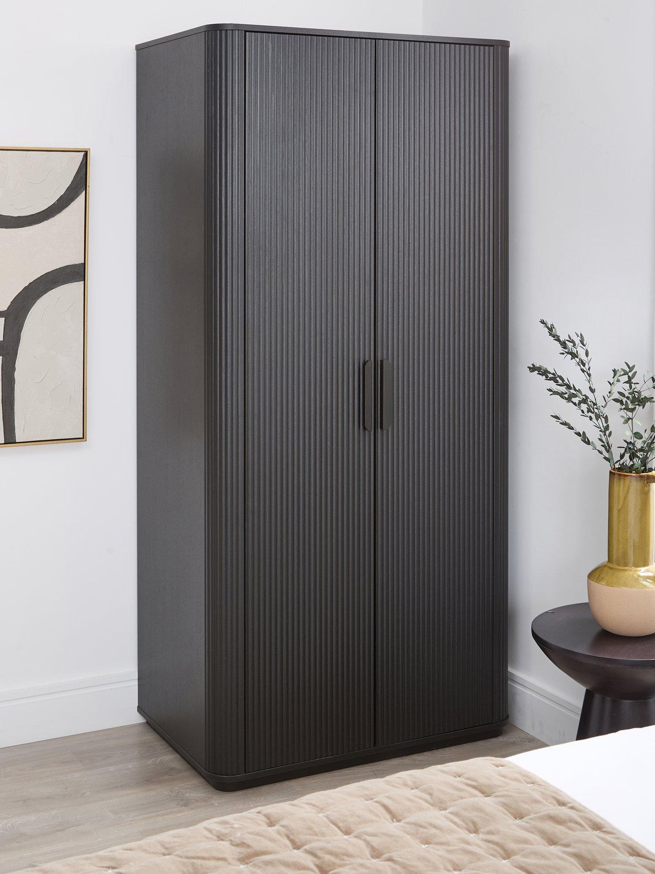 Very Home Carina 2 Door Plinth Wardrobe - Black | Littlewoods