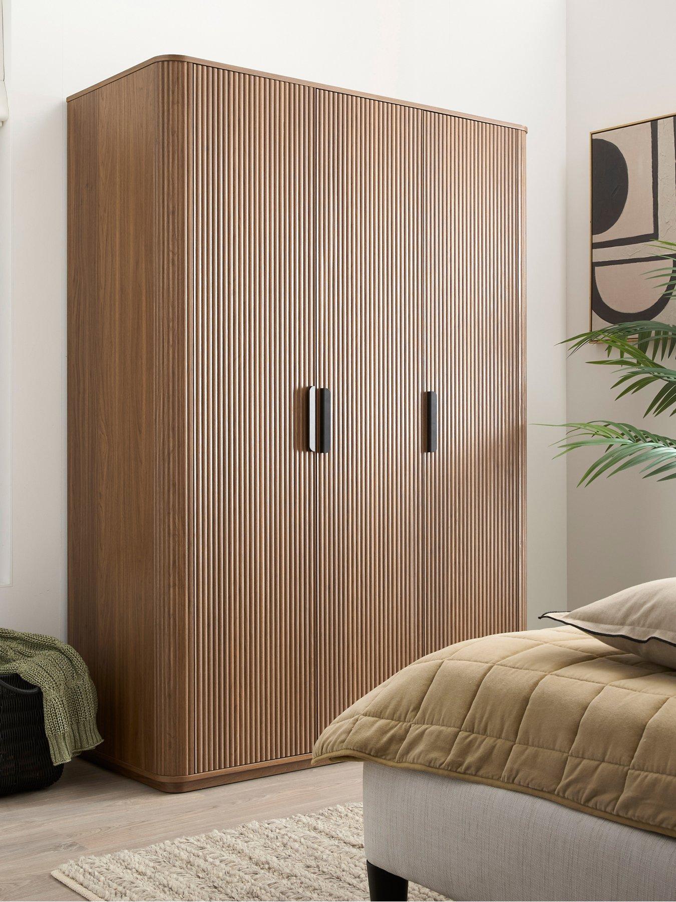 Very Home Carina 3 Door Plinth Wardrobe - Mid Oak - FSC® Certified ...