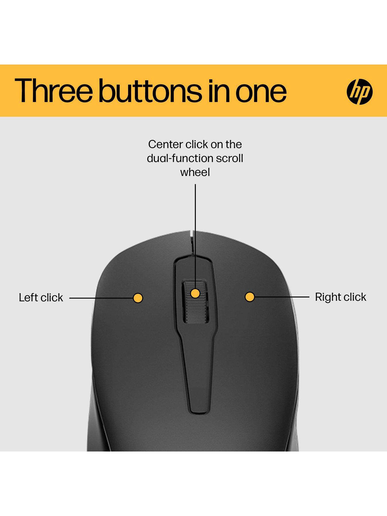 HP 150 Wireless Mouse - Ambidextrous Design - 3 Buttons, Scroll Wheel ...