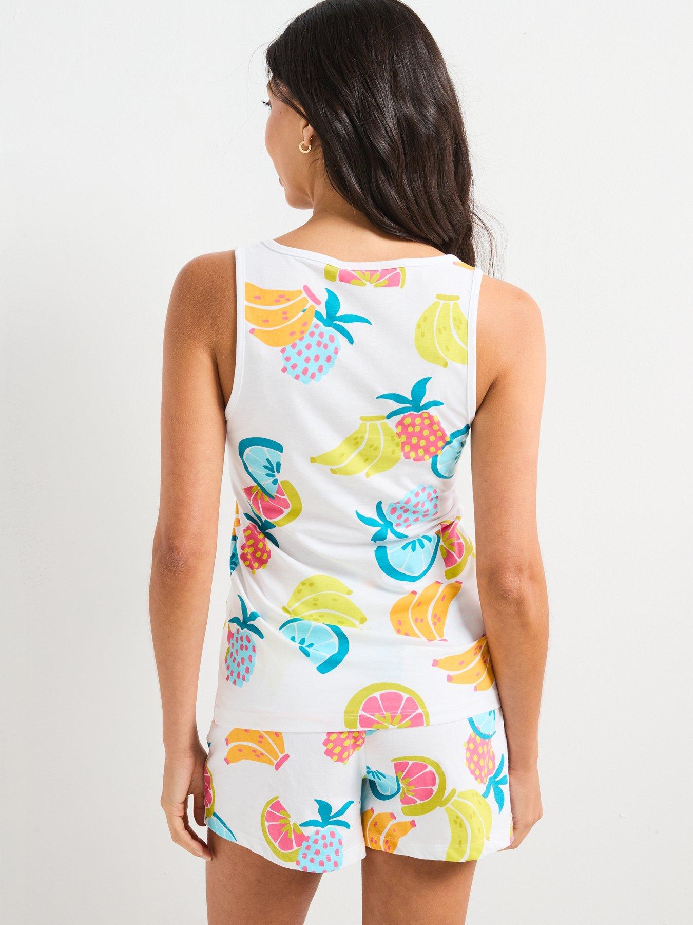 Everyday Fruit Print Vest And Short Pyjama Set - Multi | Littlewoods
