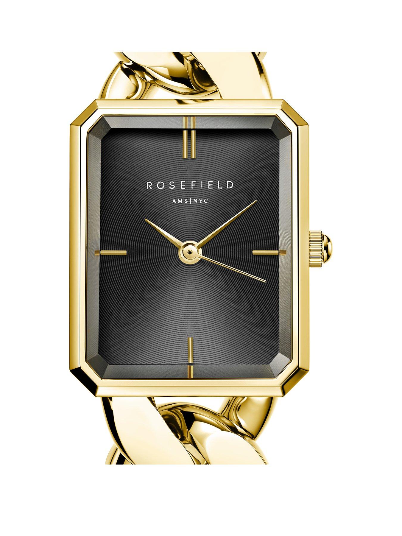 Rosefield Octagon XS Chain Watch Studio Edition with Black Dial in a ...