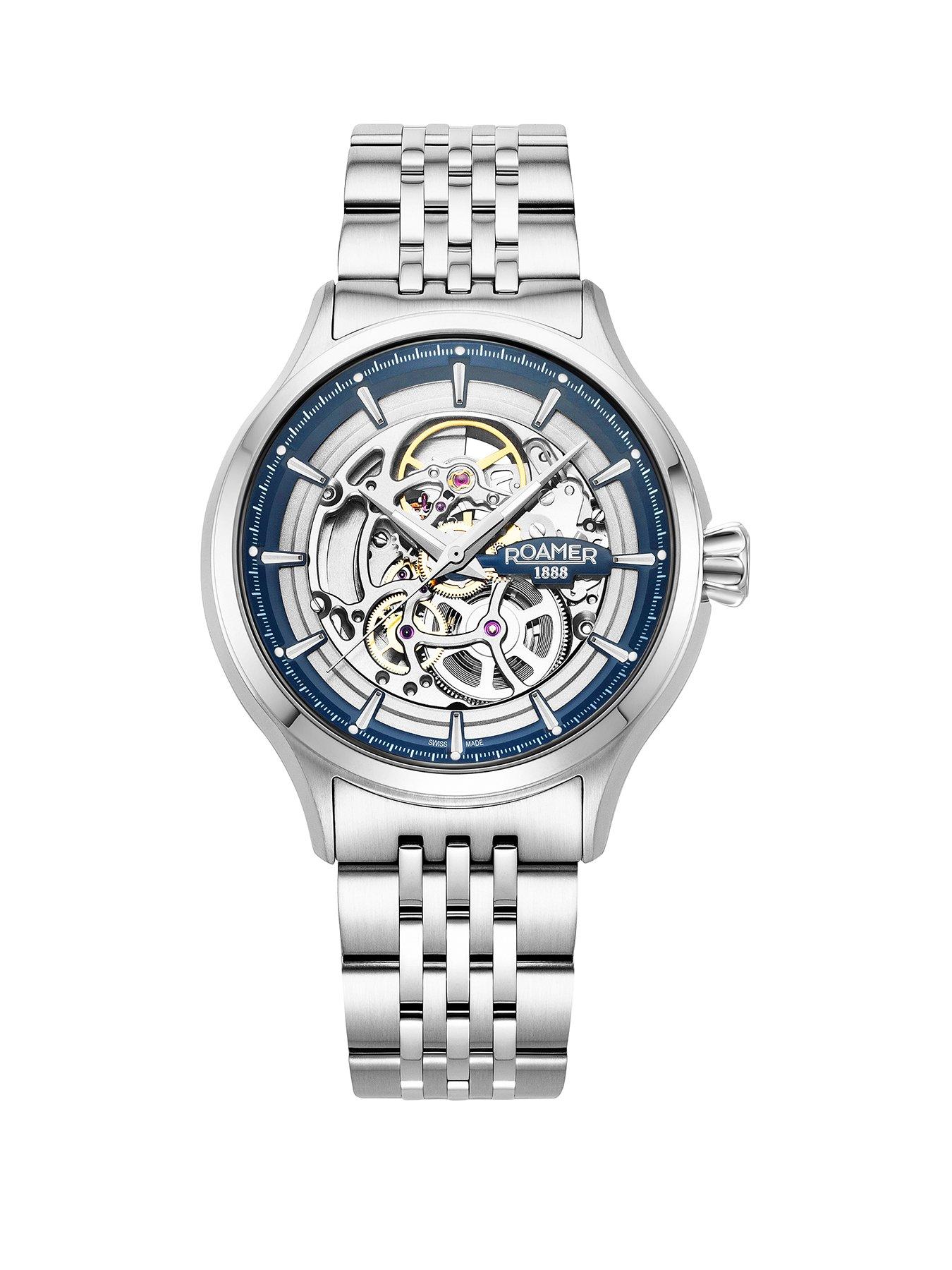 Roamer of Switzerland Swiss-Made Competence Skeleton IV Automatic Watch ...