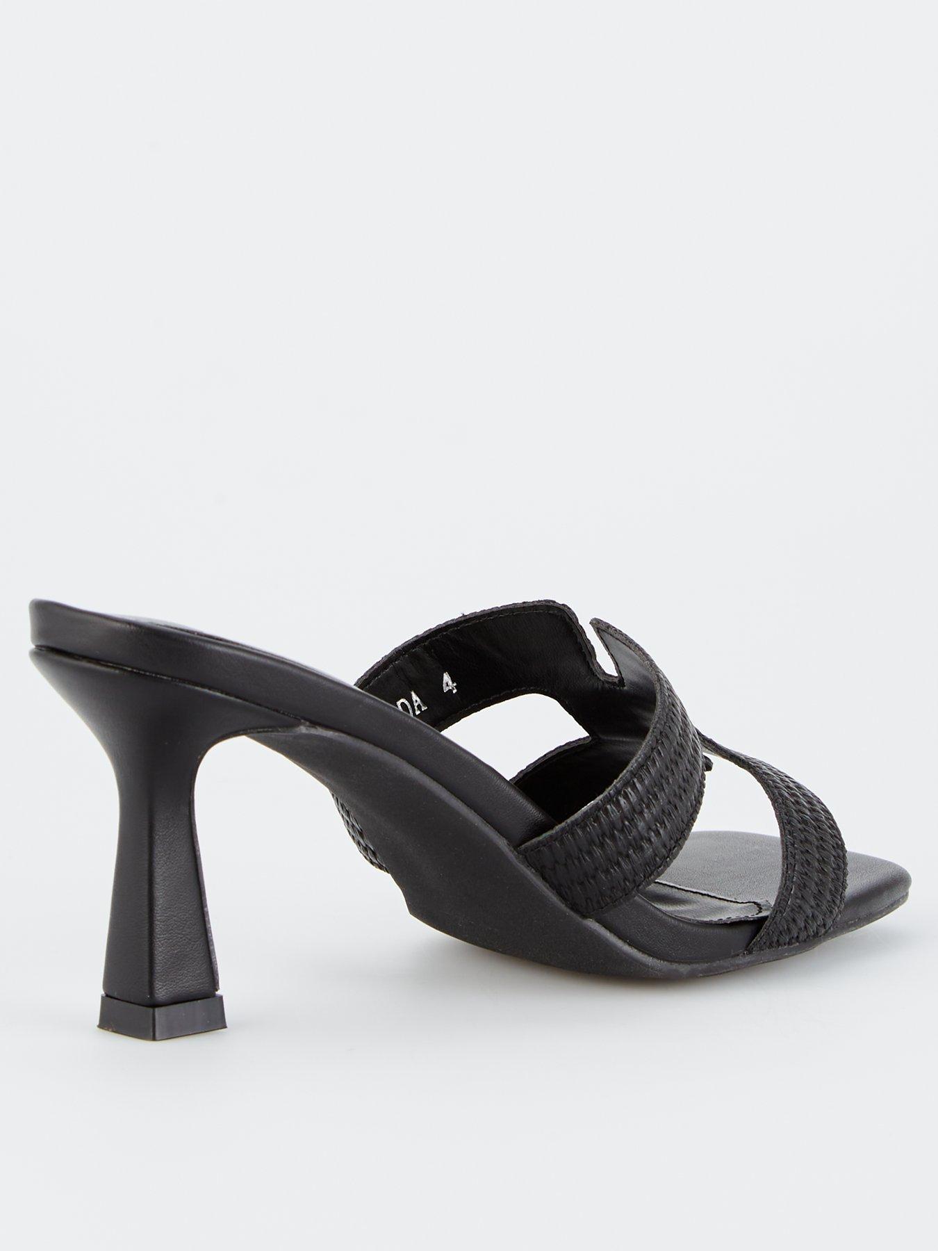 Raid Wide Fit Zelda Sandals - Heel - Black | Littlewoods