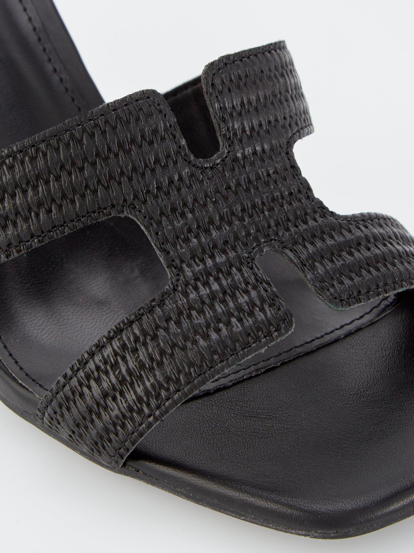 Raid Wide Fit Zelda Sandals - Heel - Black | Littlewoods