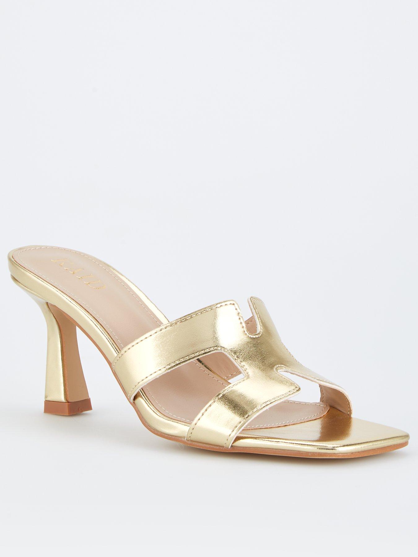 Raid Zelda Heeled Sandals - Gold | Littlewoods