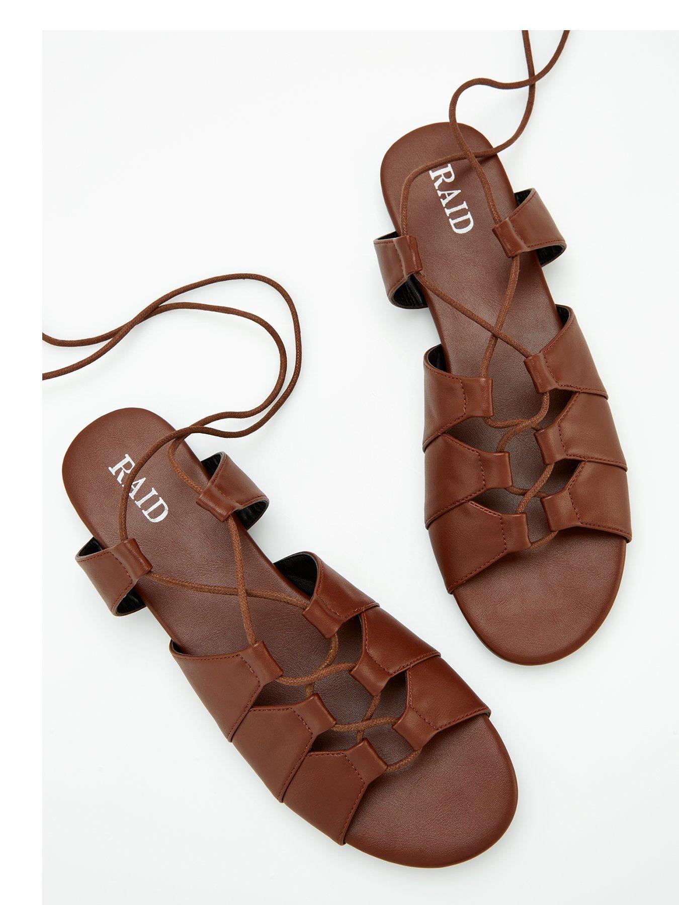 Raid Mira Sandals - Flat Brown | Littlewoods