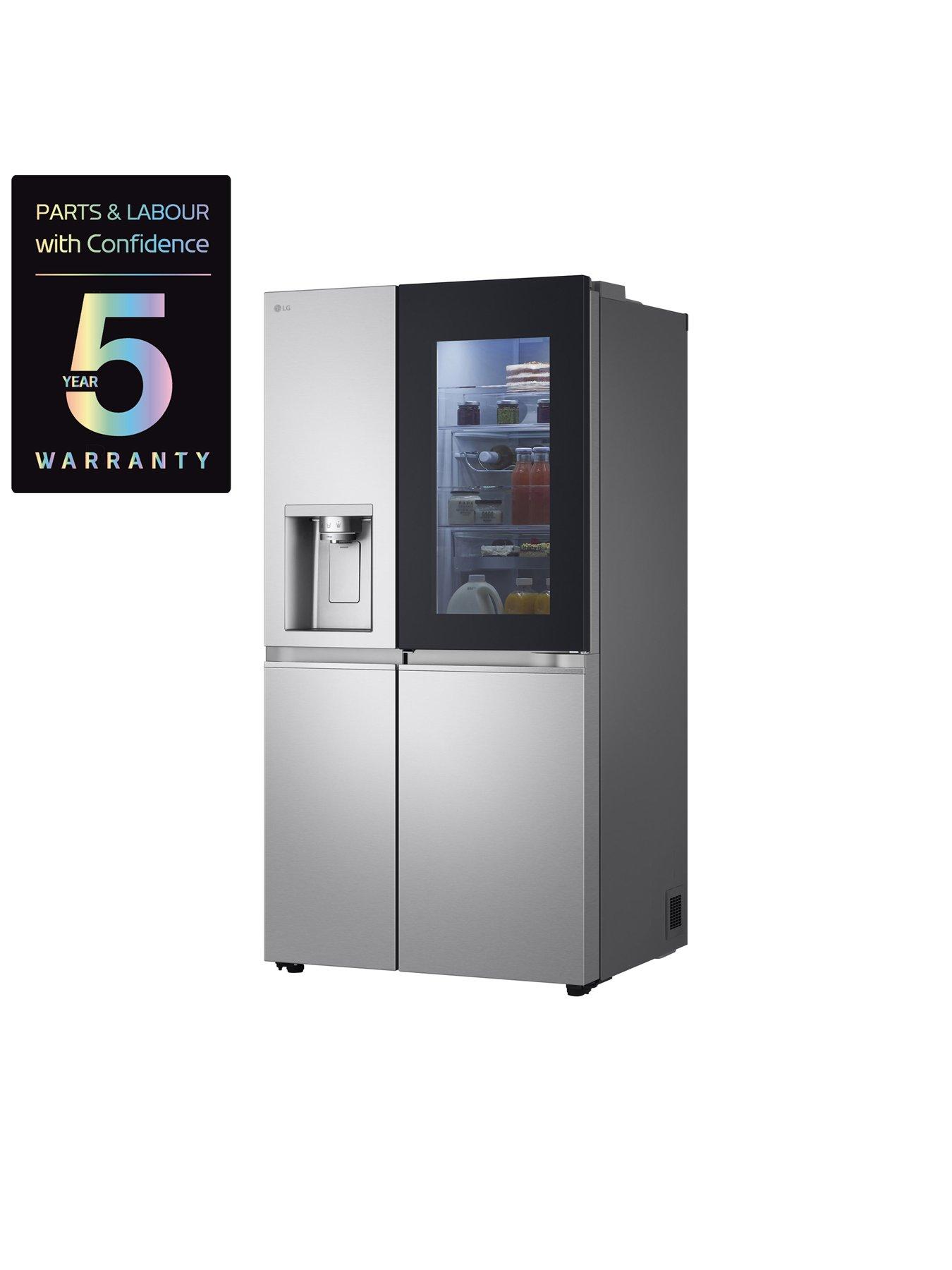 LG GSXE91BSAD 628L Instaview Smart Inverter American Style Fridge Freezer Brushed Steel ...