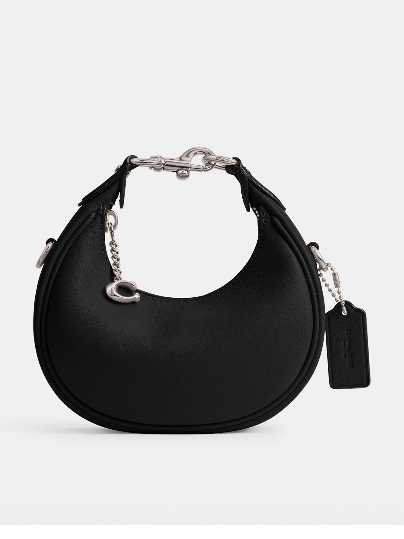COACH Jonie Leather Mini Crescent Bag - Black | Littlewoods