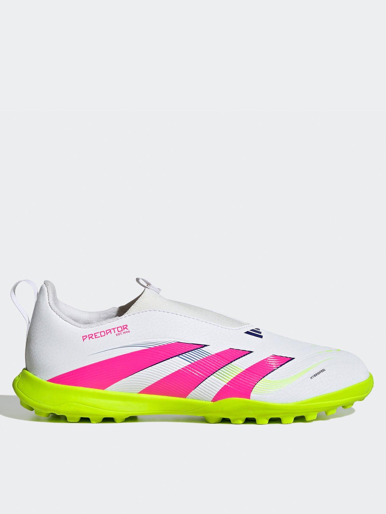 adidas Junior Predator League Laceless Astro Turf Football Boot - White ...