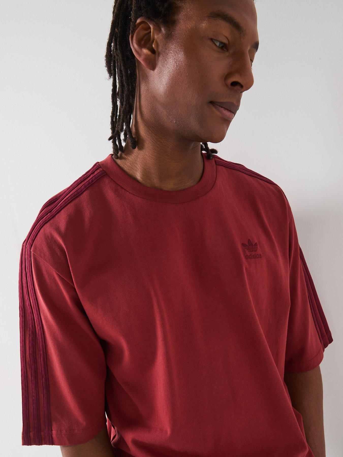 adidas Originals Men's Adicolor Oversized T-Shirt - Preloved Ruby ...