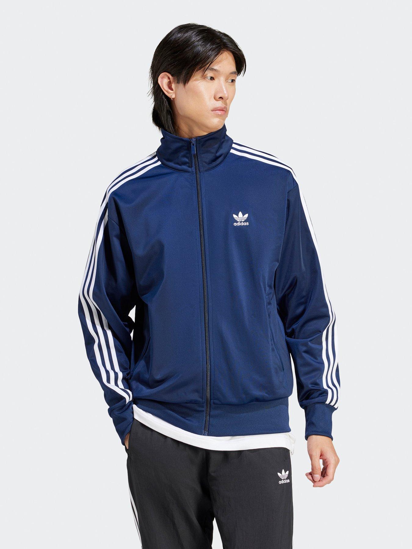 adidas Originals Mens Firebird Tracksuit Top - Navy | Littlewoods