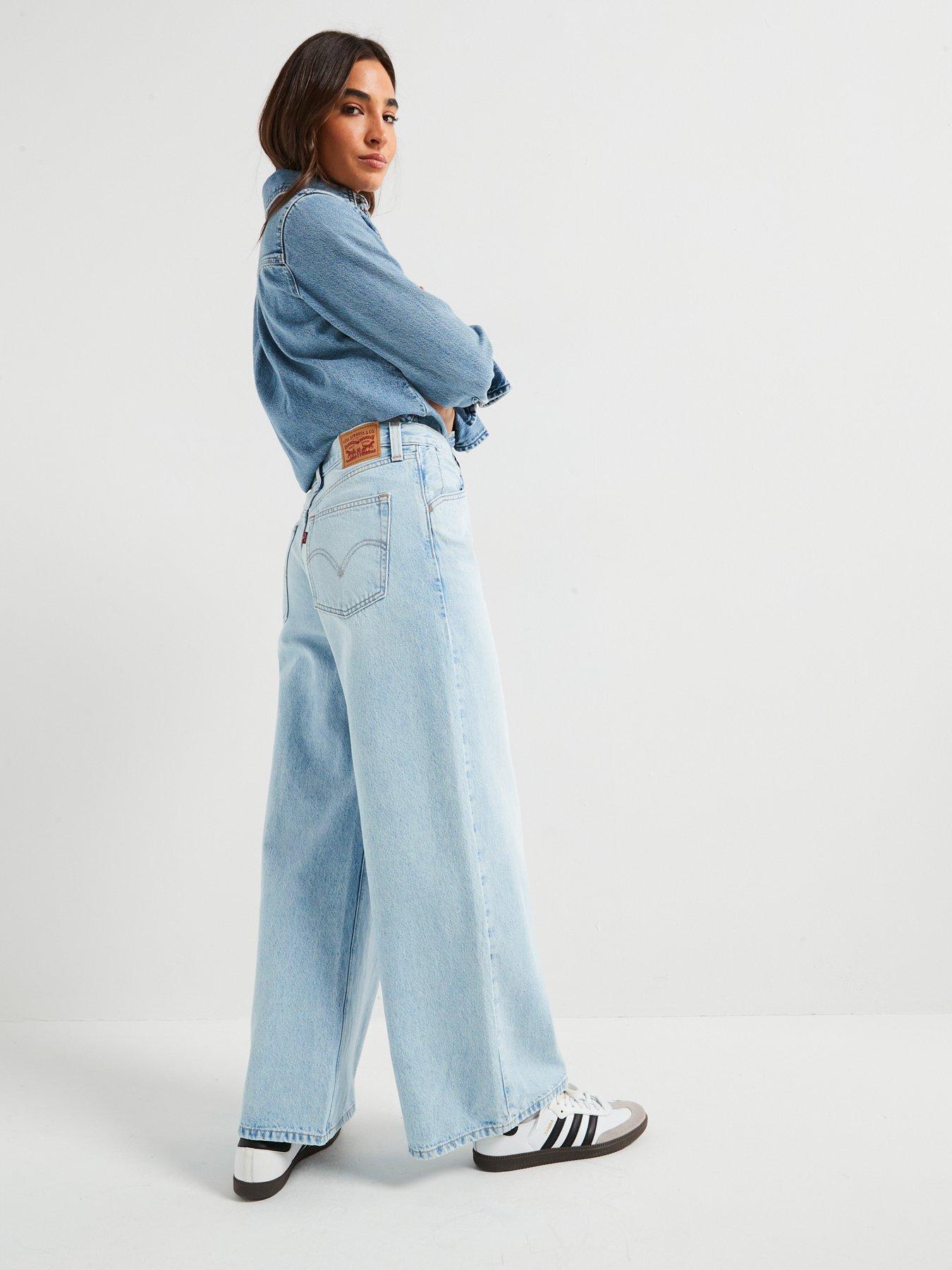 Levi's 94 Baggy Wide Leg Jeans - Abraided Art | littlewoods.com