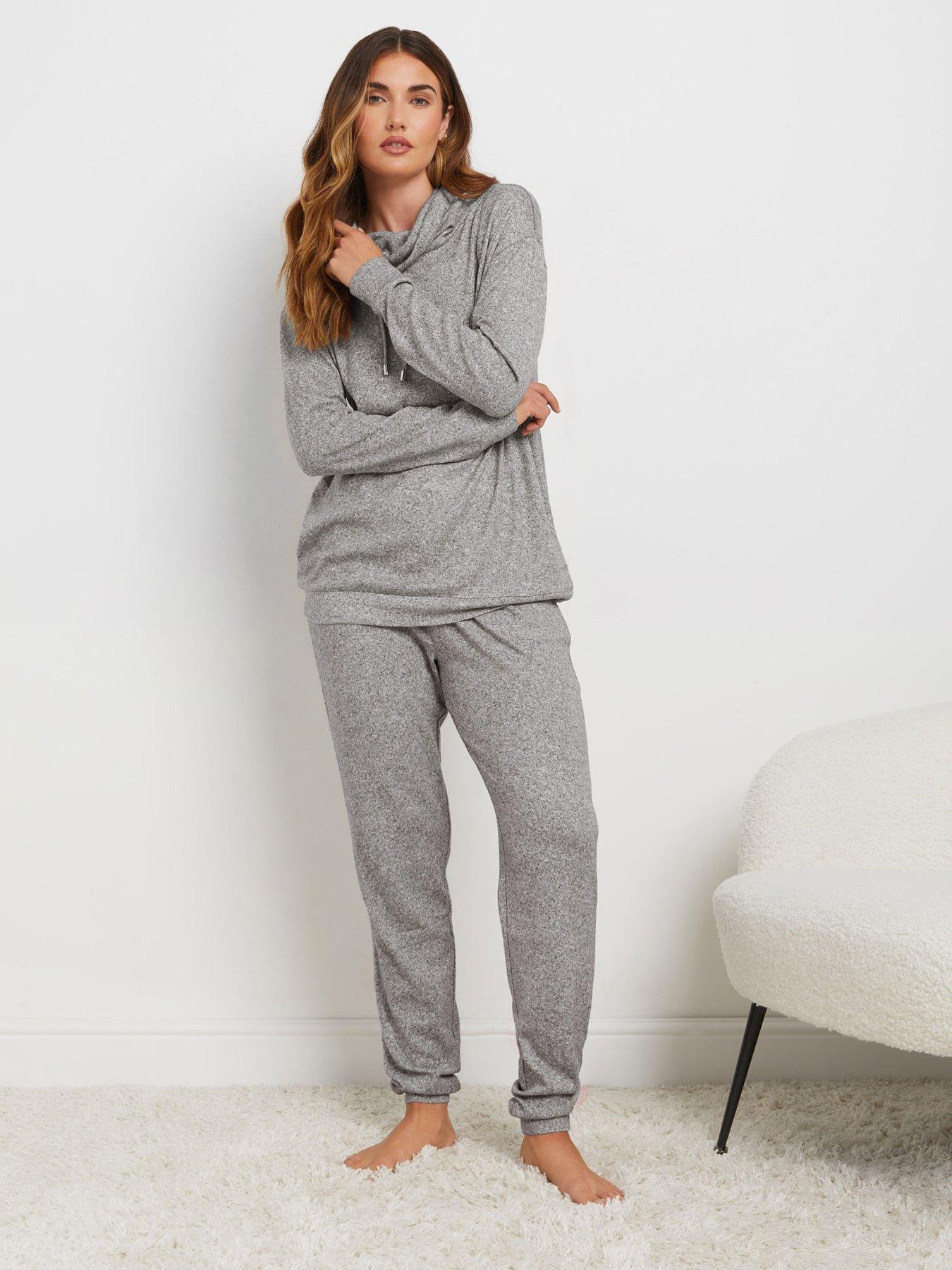 Long Tall Sally Tall Soft Touch Cuffed Pj Pant - Grey | littlewoods.com