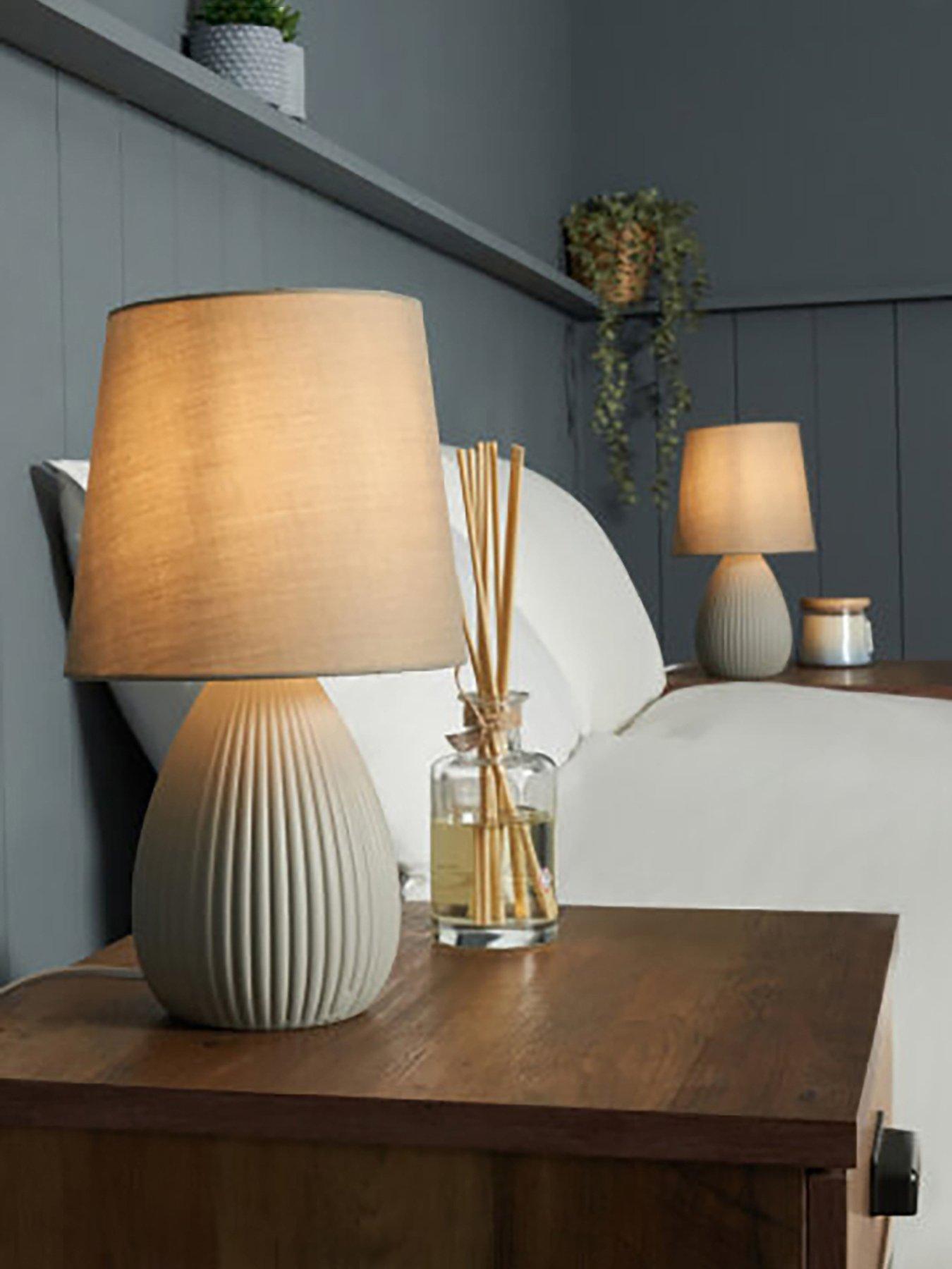 Very Home Set Of 2 Sara Table Lamps - Grey | Littlewoods